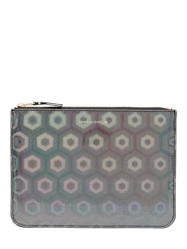 Comme Des Garçons Holographic Hexagonal Pouch - Black