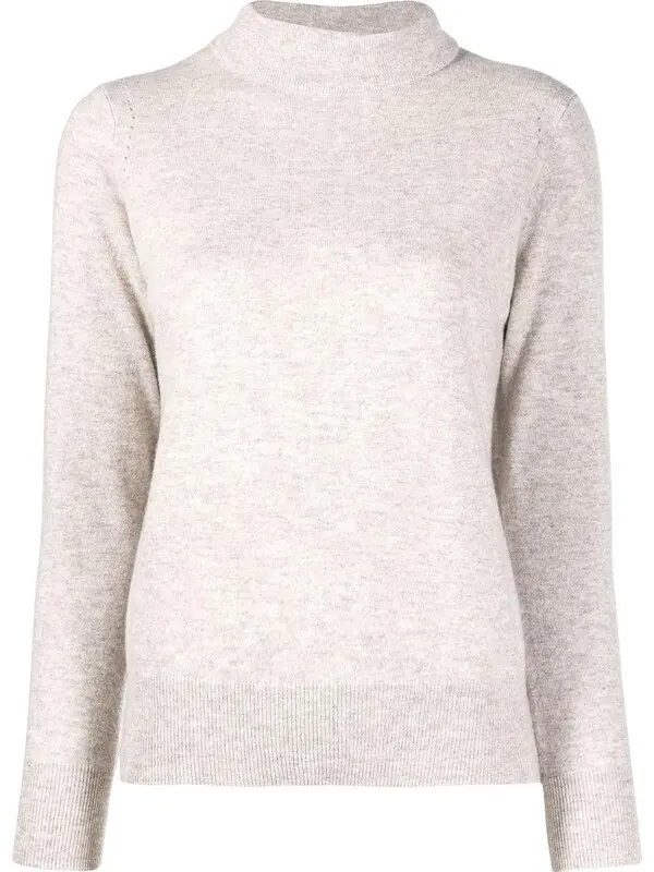 N.peal Cashmere Mock-neck Jumper - Neutrals