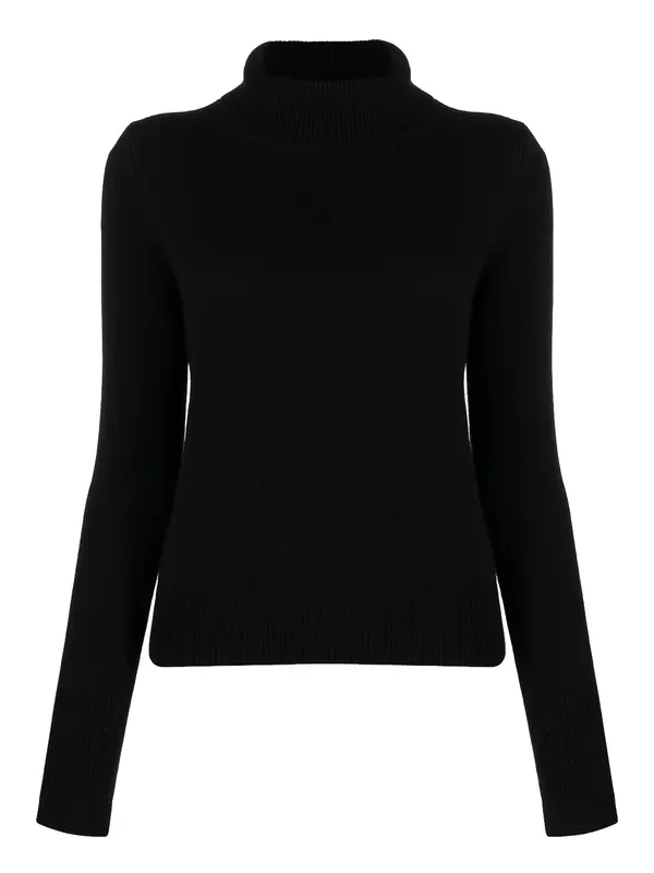 JOSEPH Roll Neck Cashmere Jumper - Black