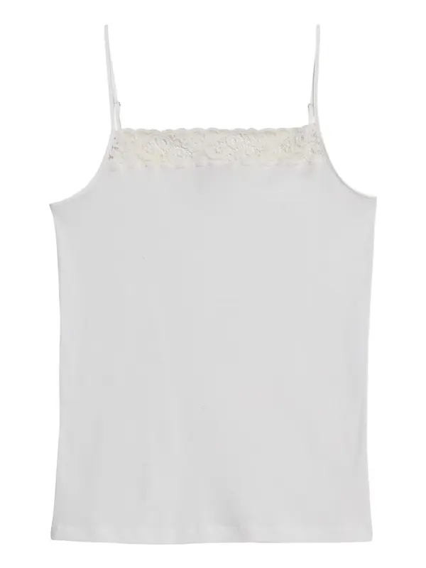 Hanro Moments Lace-trimmed Camisole - White