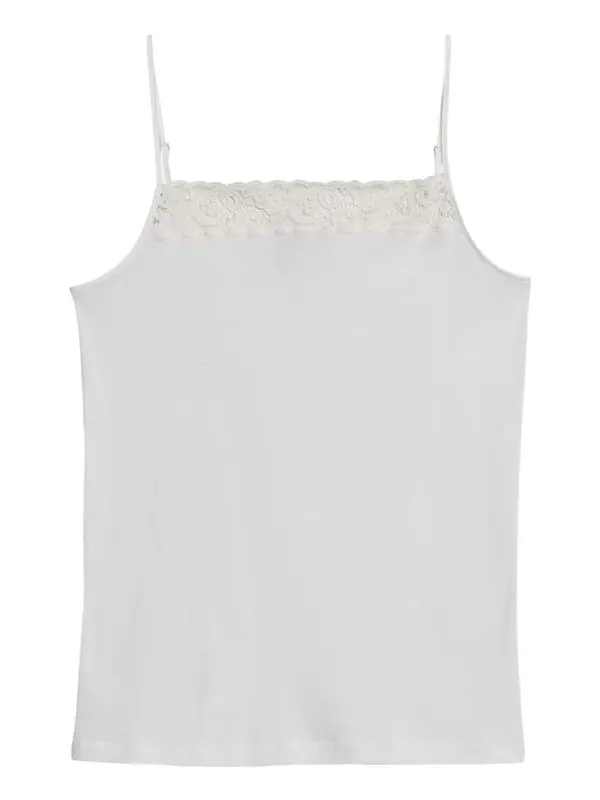 Hanro Moments Lace-trimmed Camisole - White