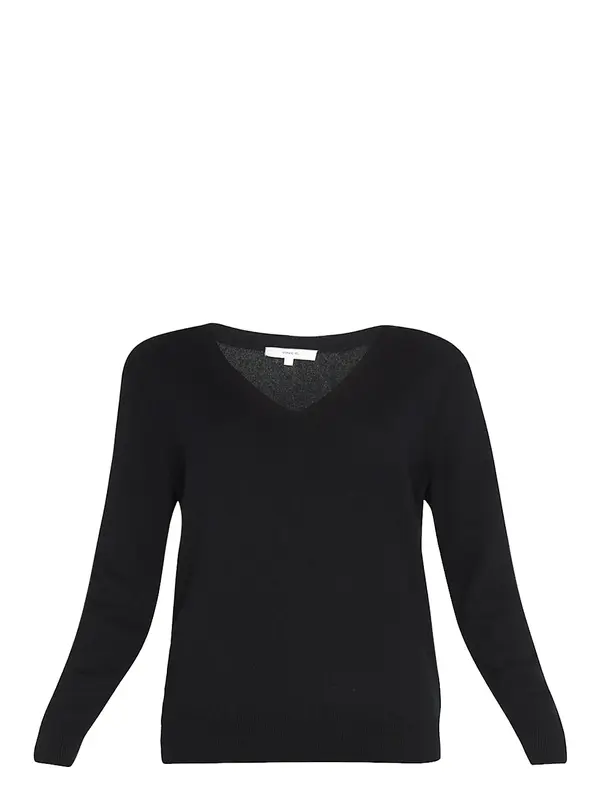 Vince Weekend V-neck Cashmere Pullover Sweater - Black