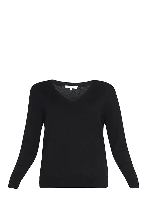 Vince Weekend V-neck Cashmere Pullover Sweater - Black