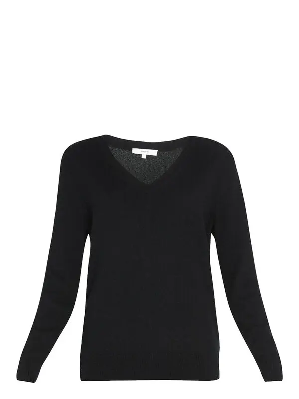 Vince Weekend V-neck Cashmere Pullover Sweater - Black