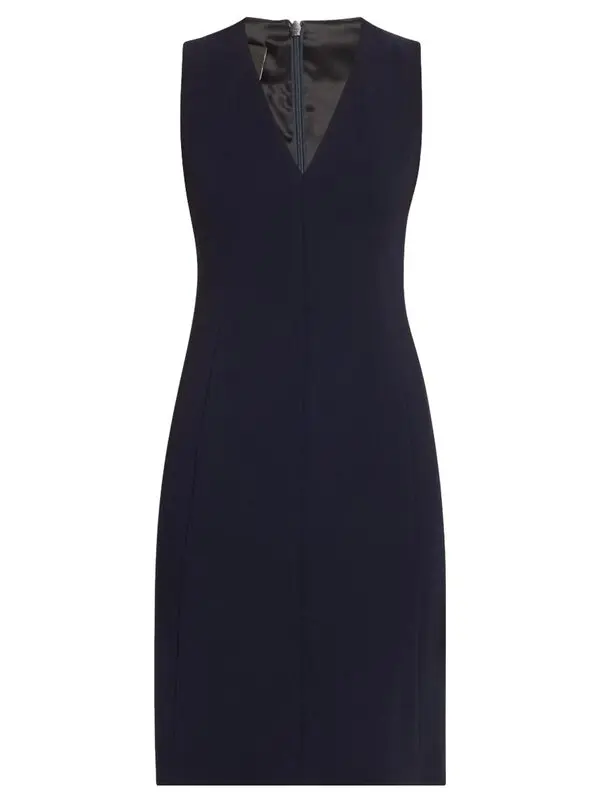 Akris Sleeveless V-neck Knit Dress - Navy