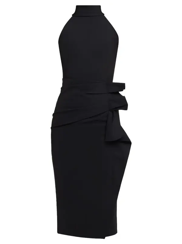 Chiara Boni La Petite Robe Sleeveless Halter Ruched Dress - Black