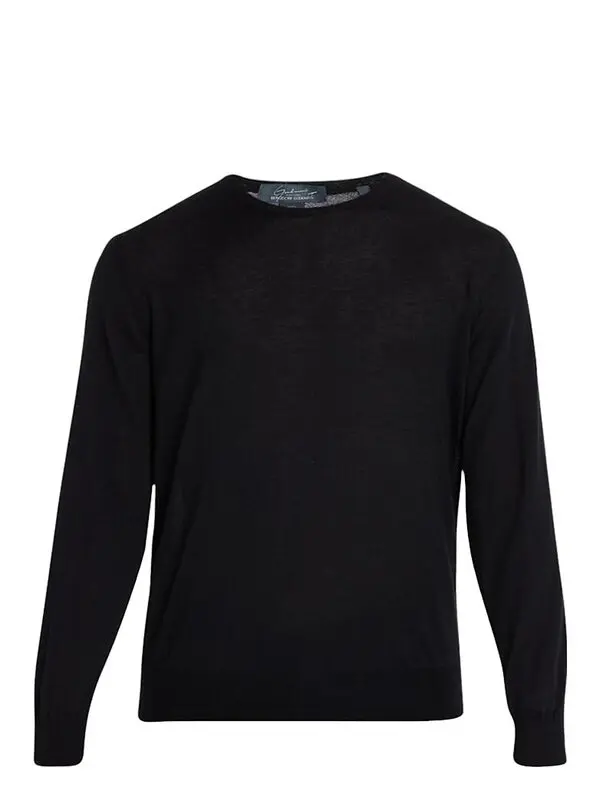 Bergdorf Goodman Crewneck Cashmere Sweater - Black