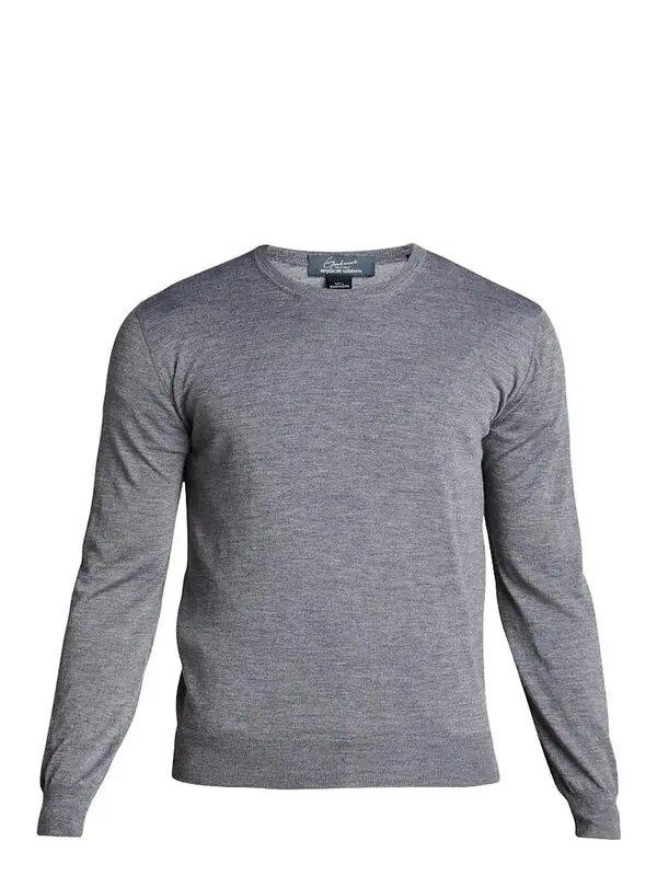 Bergdorf Goodman Crewneck Cashmere Sweater - Medium Gray
