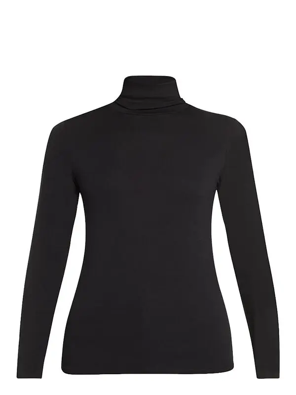 Majestic Filatures Soft Touch Long-sleeve Turtleneck - Black