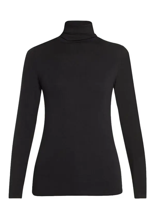 Majestic Filatures Soft Touch Long-sleeve Turtleneck - Black