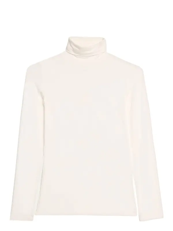 Majestic Filatures Soft Touch Long-sleeve Turtleneck - Milk
