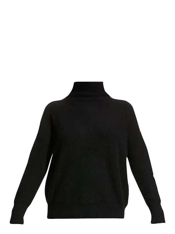 Vince Boiled Cashmere Turtleneck Pullover - Black