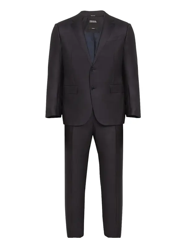 Zegna Trofeo Milano Two-piece Wool Suit - Navy Solid