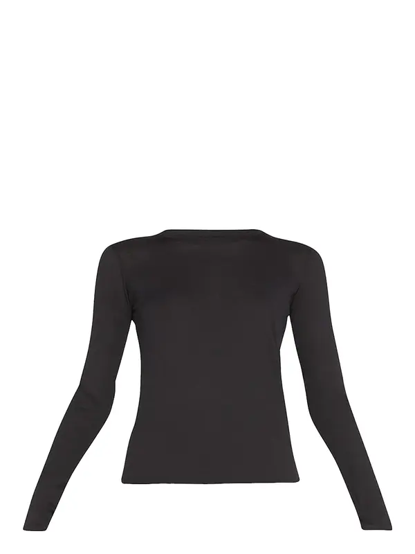 Vince Essential Long-sleeve Tee - Black
