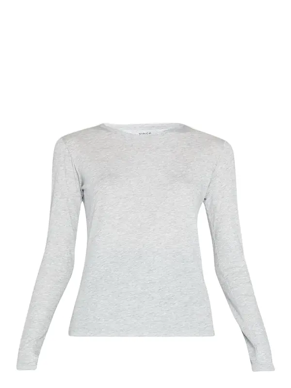 Vince Essential Long-sleeve Tee - Gray