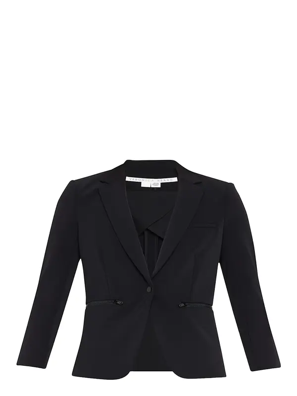 Veronica Beard Scuba Schoolboy Blazer Jacket - Black