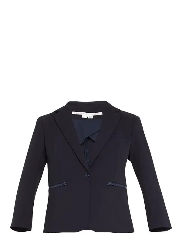 Veronica Beard Scuba Schoolboy Blazer Jacket - Navy