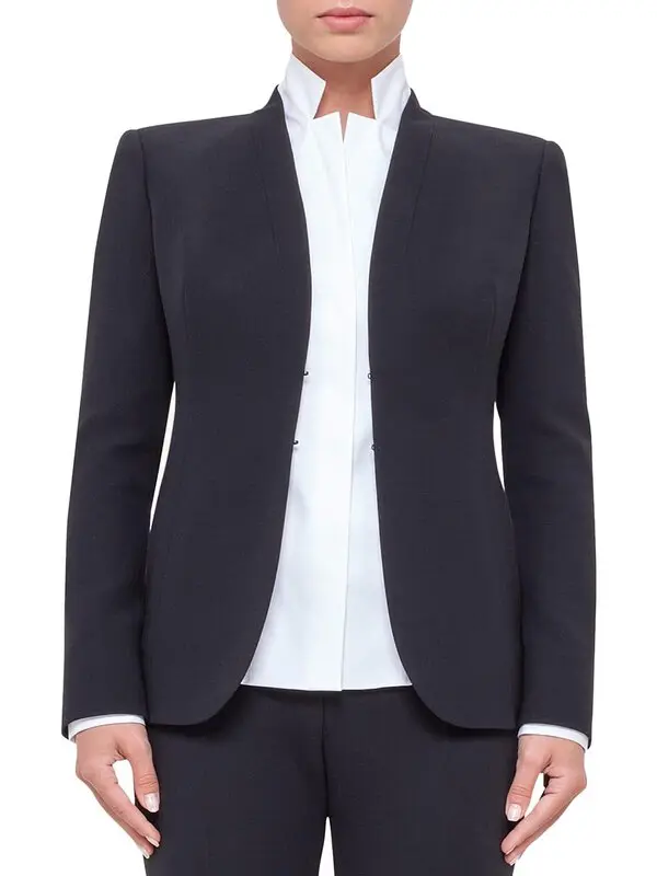 Akris Shawl-collar Wool-blend Jacket - Black
