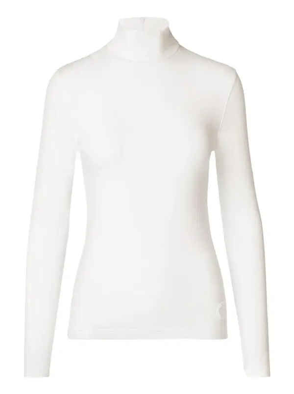 Akris Turtleneck Modal-stretch Top - Cream