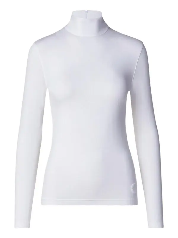 Akris Turtleneck Modal-stretch Top - Cream