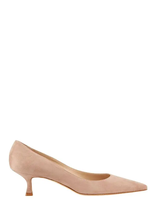 Manolo Blahnik Srila Suede Pump - Beige