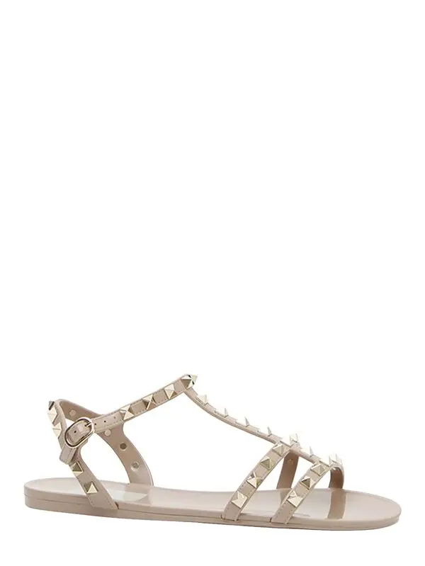 Valentino Garavani Rockstud Jelly Gladiator Sandals - Poudre