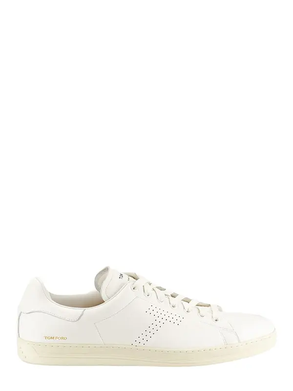 TOM FORD Warwick Grained Leather Low-top Sneakers - White