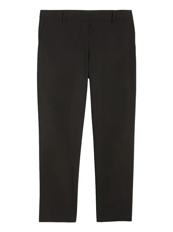 Theory Treeca Good Wool Cropped Pants - Black