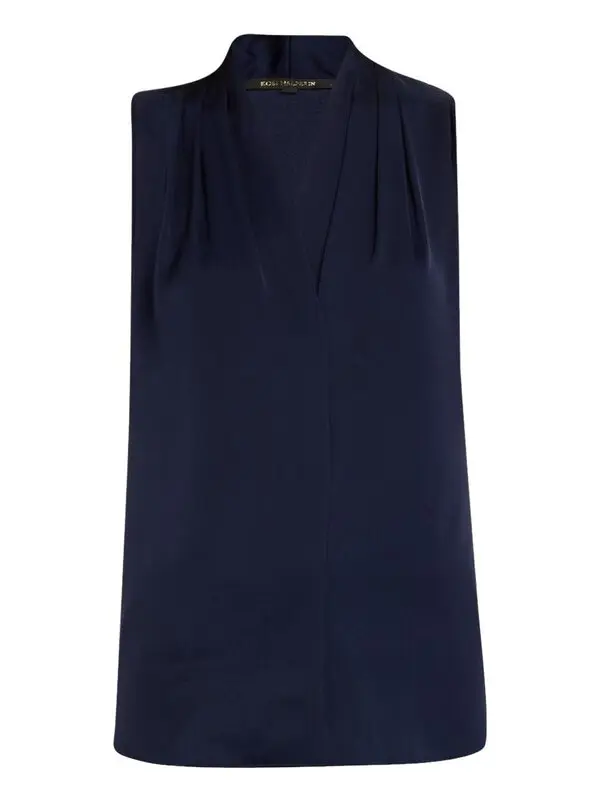 Kobi Halperin Mila Sleeveless Silk-stretch Top - Midnight