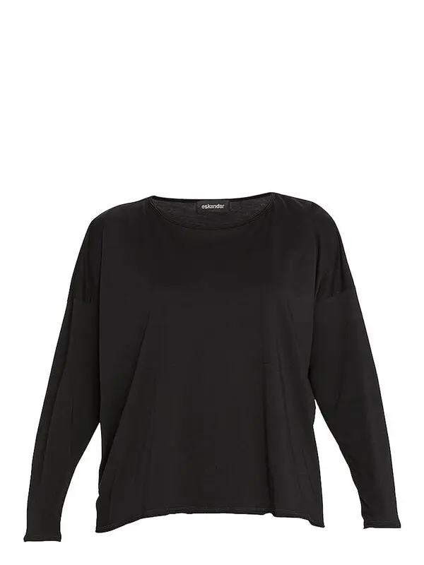 Eskandar Long-sleeve Lightweight T-shirt - Black