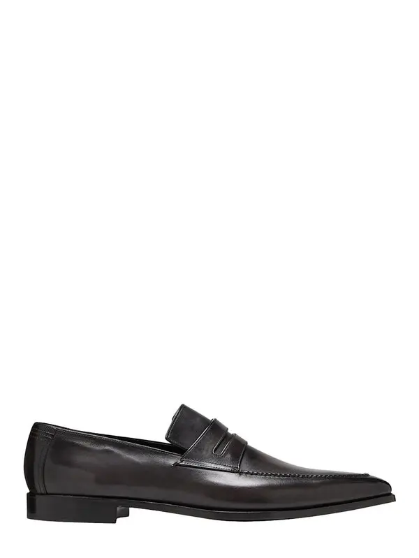 Berluti Andy Demesure Leather Loafers - Nero Grigio