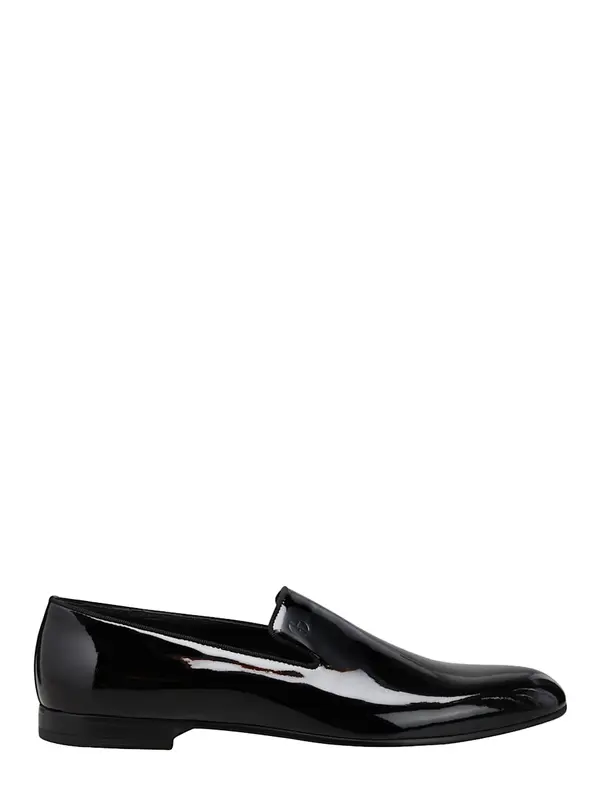 Giorgio Armani Patent Loafers - Black
