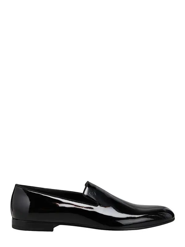 Giorgio Armani Patent Loafers - Black
