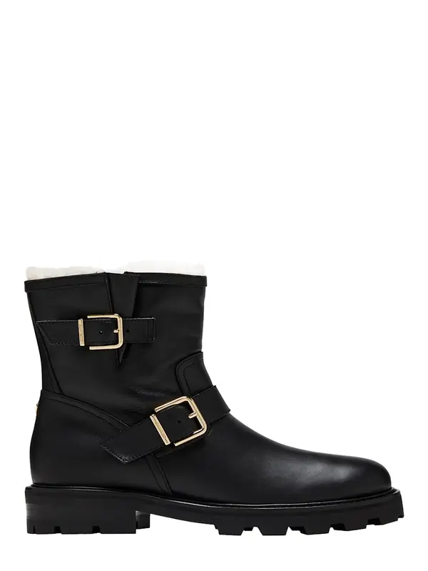 JIMMY CHOO - Jimmy Choo Youth II Shearling Booties