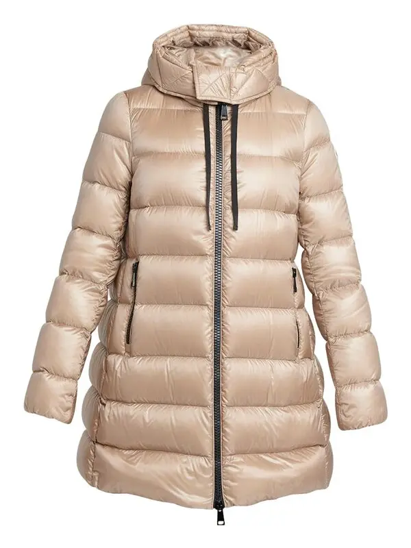 Moncler Suyen Quilted Hooded Parka - Brown