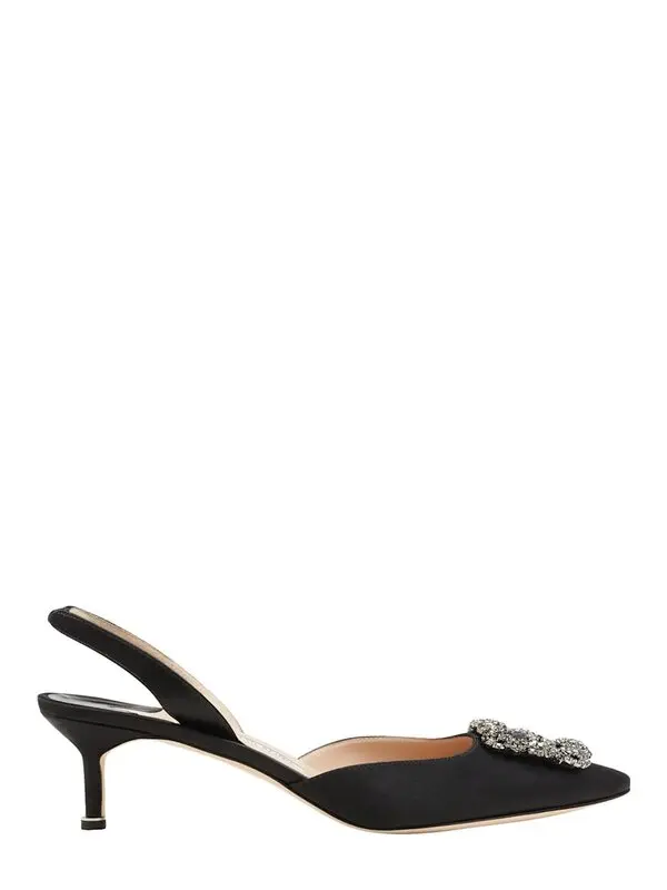 Manolo Blahnik Hangisi Slingback Pumps - Black