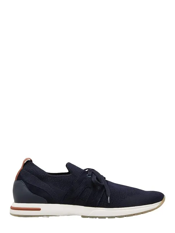 Loro Piana Knit Lace-up Sneakers - Blue Navy