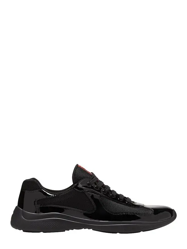 Prada America's Cup Patent Leather Sneakers - Black Black