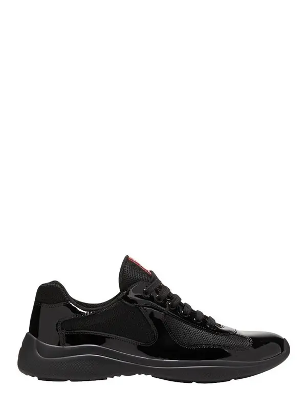 Prada America's Cup Patent Leather Sneakers - Black Black
