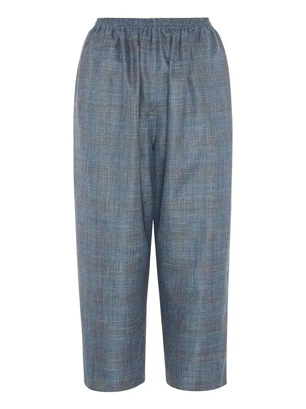 Eskandar Japanese Trousers - Fadedblue