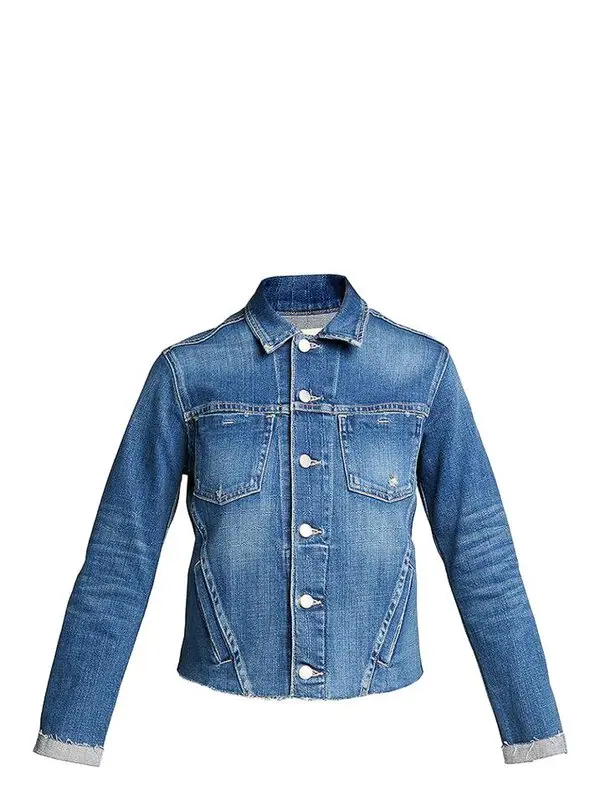 L'Agence Janelle Raw-edge Denim Jacket - Authentique