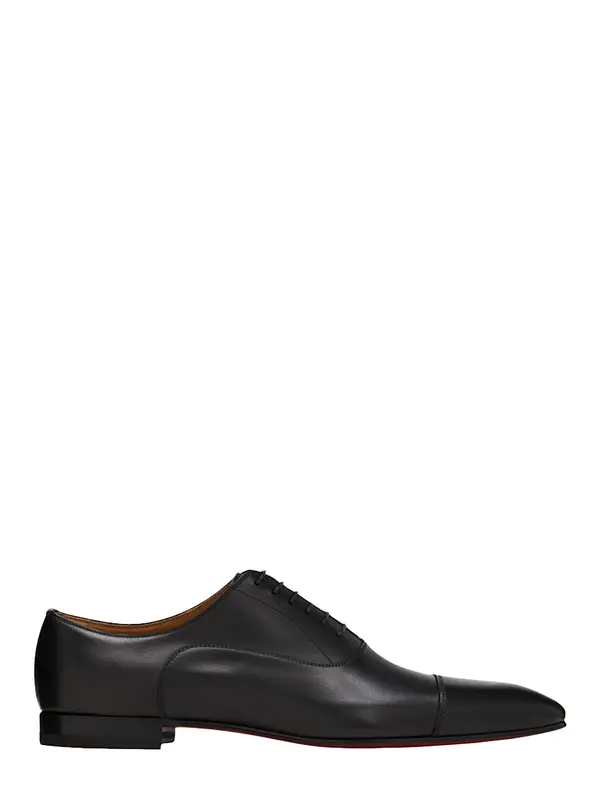 CHRISTIAN LOUBOUTIN Greggo Leather Oxford Dress Shoes - Black
