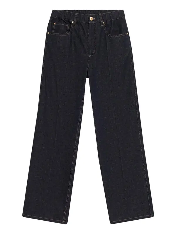 Brunello Cucinelli Wide-leg Denim Pants - Blue