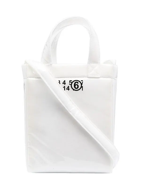 MAISON MARGIELA Logo Print Tote Bag - White