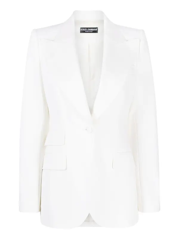 Dolce & Gabbana Peak Lapels Single-breasted Blazer - White