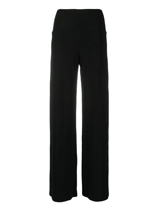 Norma Kamali Mid-rise Wide-leg Trousers - Black