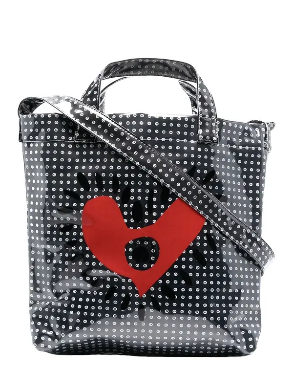 10 CORSO COMO Heart Print Tote Bag - Black