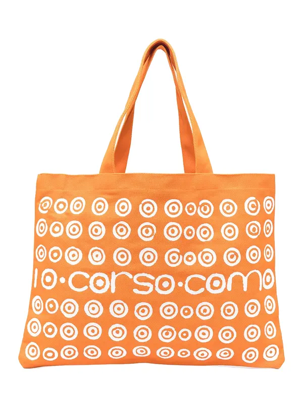 10 CORSO COMO Spiral Logo Print Tote Bag - Orange