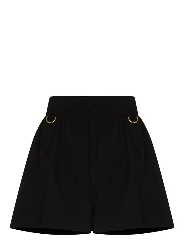 Givenchy Ring-detail Wool Shorts - Black
