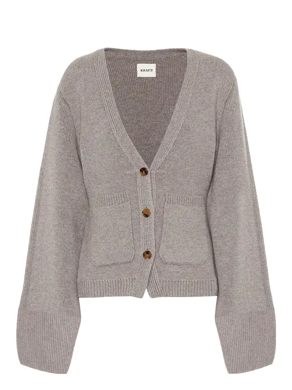 Khaite Scarlet Cashmere-blend Cardigan - Grey